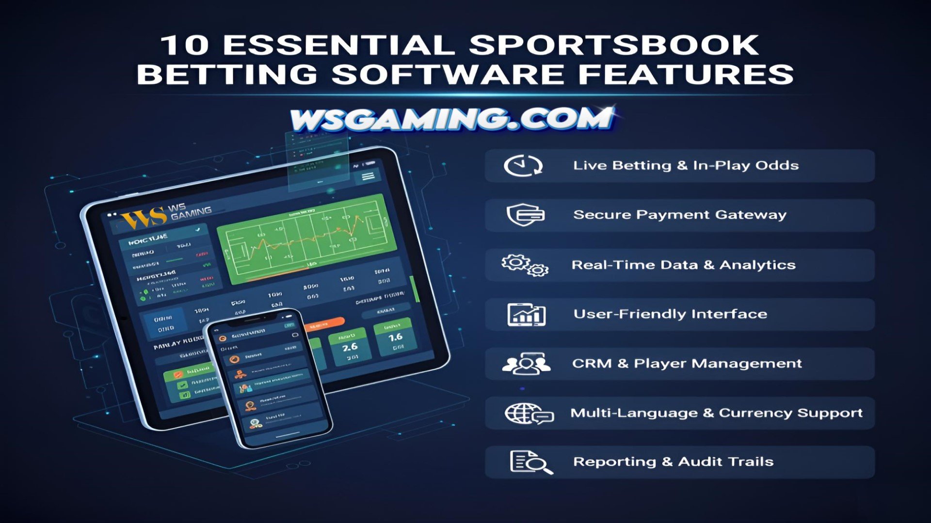 10 Essential Sportsbook Betting Software Features for 2025 | WS Gaming